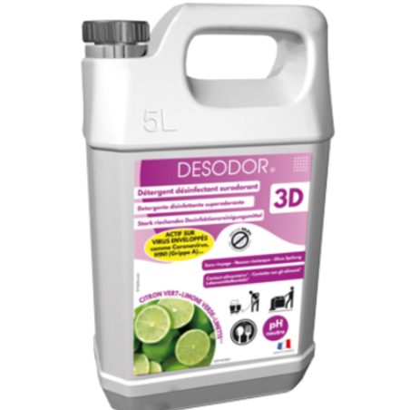 3D CITRON VERT - DESODOR U2 - DÉTERGENT DÉSINFECTANT - 5L